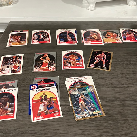 Other | Nbaatlanta Hawks Nba Cards Including Spud Webb And Moses Malone ...